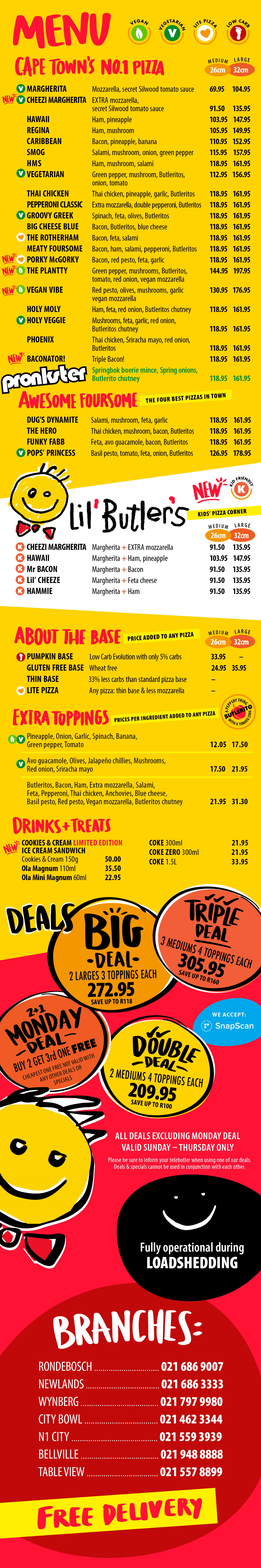 Butler's Pizza - Cape Town's No.1 Pizza!